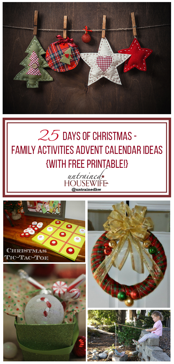 Family Activities Advent Calendar {Free Printable!}